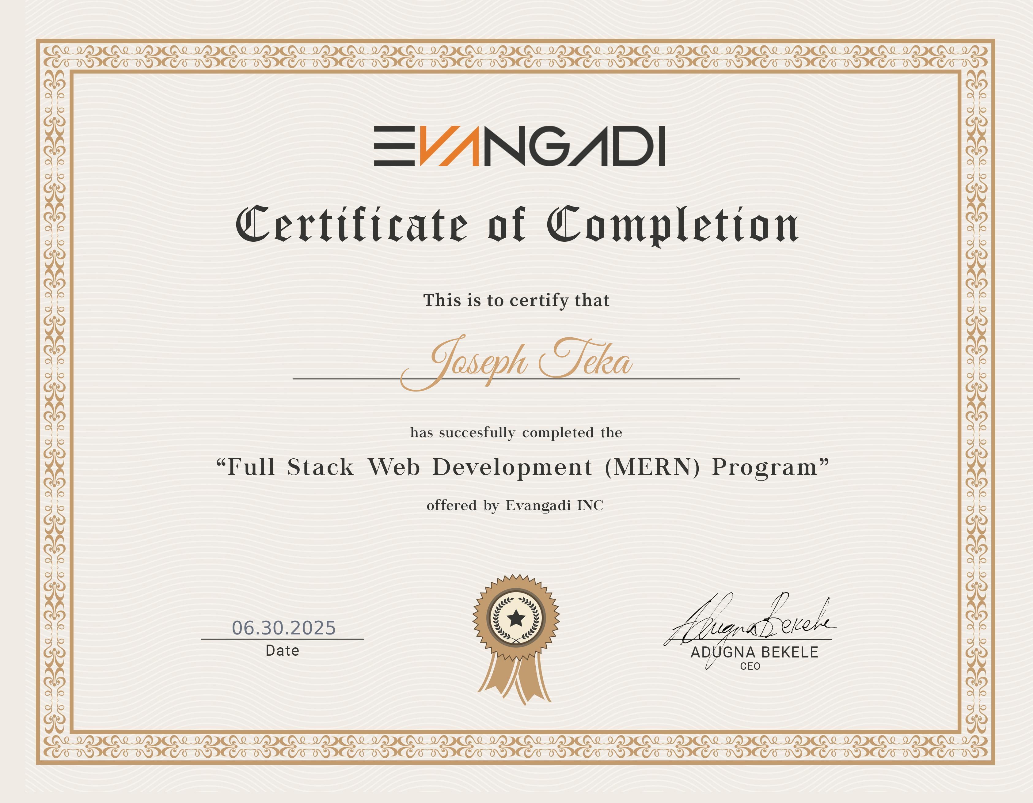 Joseph Teka - 🌐 Full-Stack Web Developer | MERN Developer | React | Node.js | Express js | MySQL ...