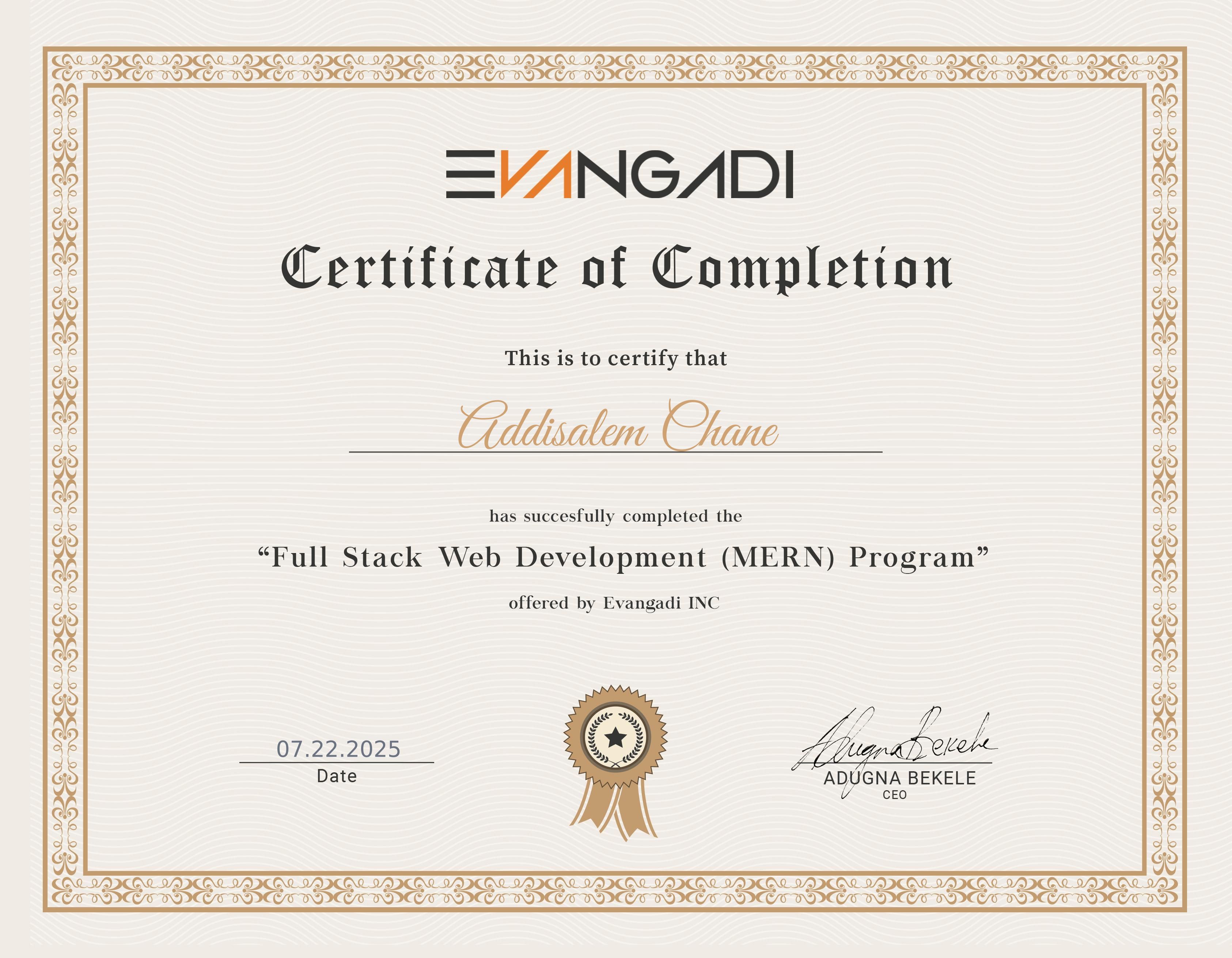 Addis Chane - Full Stack Web Developer (MERN) | React.js, Node.js, REST APIs | Open to Remote ...